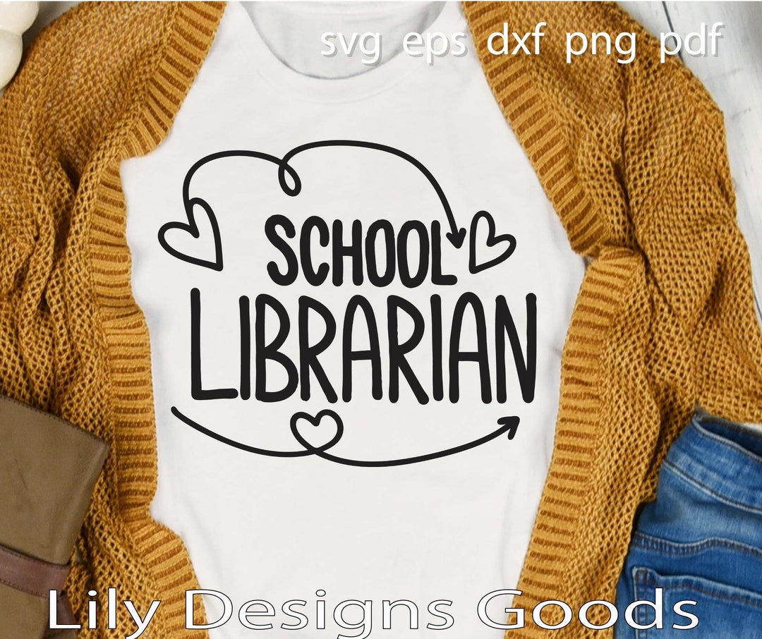 School Librarian SVG - Etsy