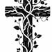 Rustic Cross SVG 7 Cut File - Weathered Wooden Cross With Ivy Vines ...