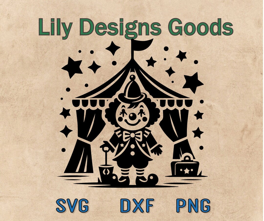 Circus Clown SVG Mask, Tent, Carnival Face Designs for Cricut ...