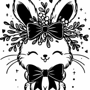 3 Floral Bunny SVG | Spring Animal Cut File - Etsy