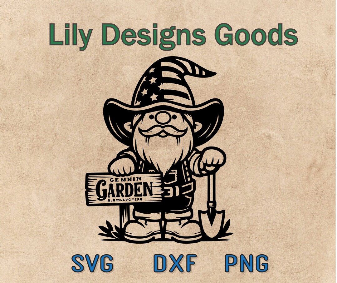 Gnome Garden Sign SVG Design Perfect for Diy Craft Decor PNG DXF ...