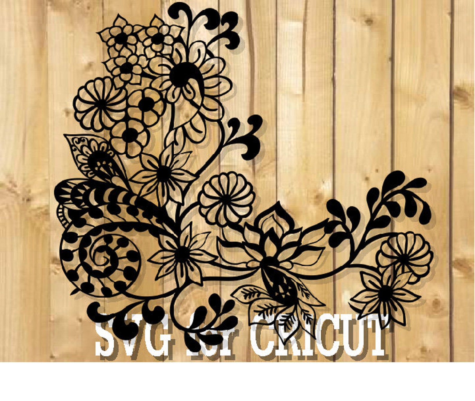 Flower Mandala Svg / Zentangle Flower Svg / Intricate Svg File | Etsy