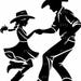 Western Dance SVG, 6 Cowboy Cowgirl Line Dance Silhouette, Country ...
