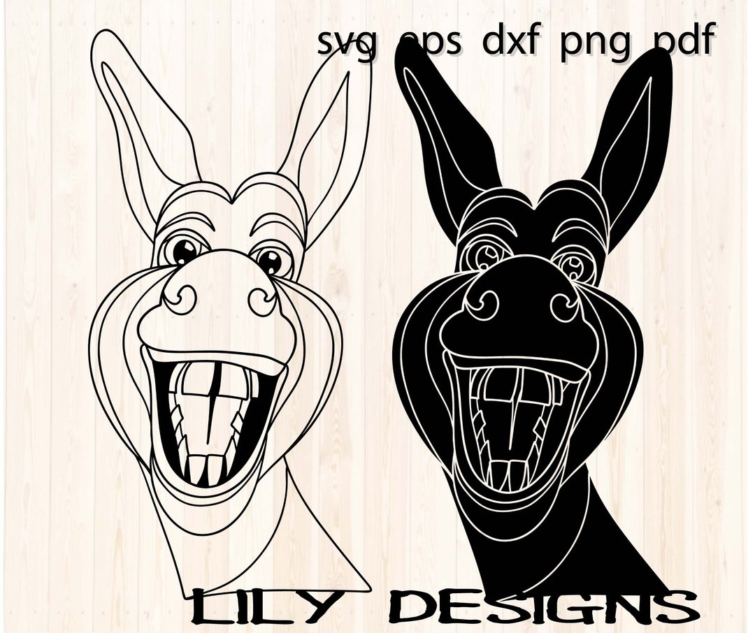 Donkey Svg Donkey Head Svg Donkey Face Svg Farm Animal Svg - Etsy