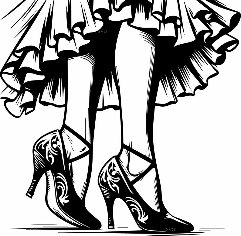 5 Dancing Heels SVG – Elegant Shoes Cut Files (digital Download) - Etsy