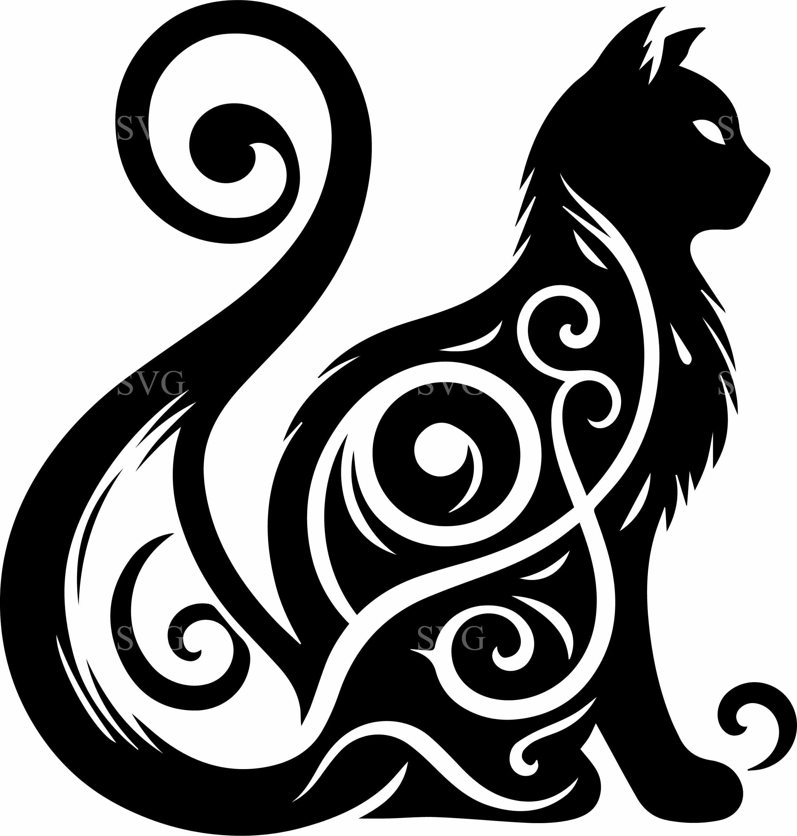 8 Treble Clef Cat – 8 Musical Animal SVG – Elegant Cricut Cut File for ...