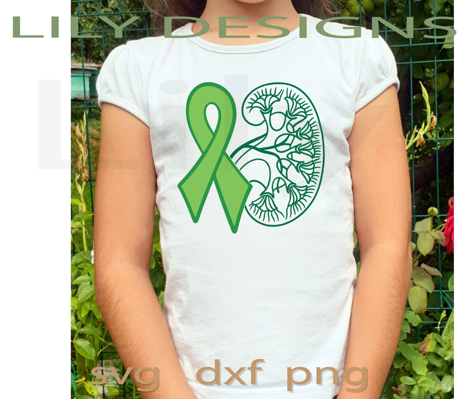 Green Ribbon Kidney Disease Svg Organ Donor World Kidney Day Transplant ...