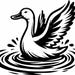 4 Goose on Water SVG Cut File, Graceful Goose Wings Spread, Nature ...