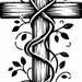 Christian Cross SVG 6 Cut File - Rustic Wooden Cross With Ivy Vines ...
