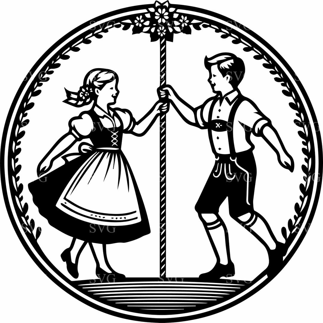 5 Bavarian Folk Dance SVG – Oktoberfest German Cut File - Etsy