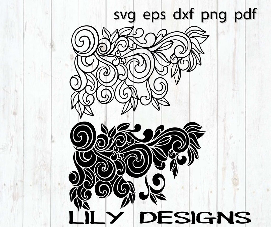 Floral Corner Svg Flower Corner Svg Flower Border Svg - Etsy