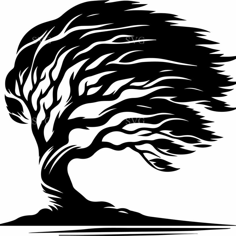 Wind Blowing Tree - Etsy
