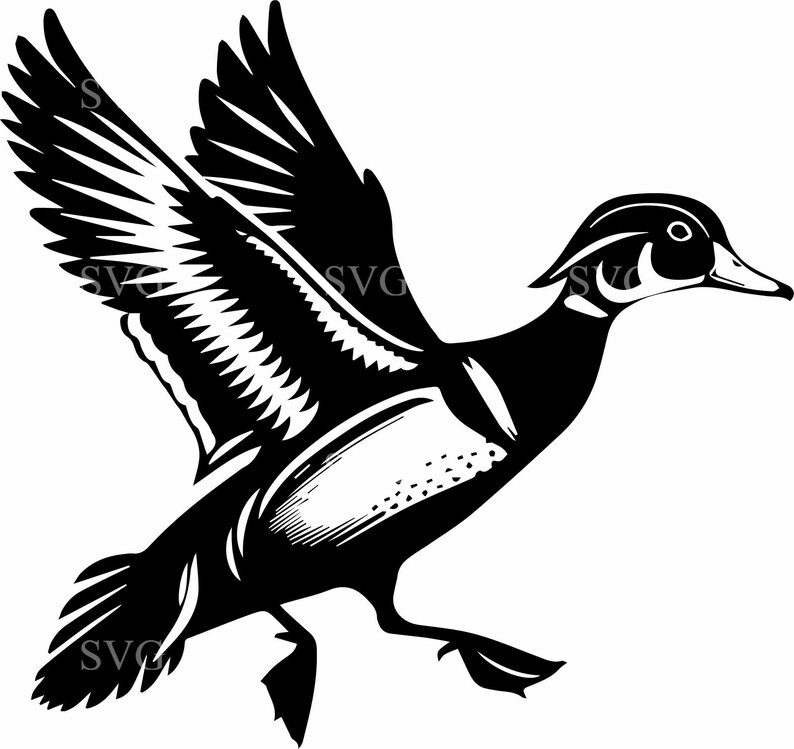 6 Wood Duck SVG 6 Cut File | Beautiful Duck With Cattails | Wildlife ...