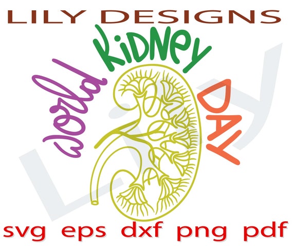 Kidney Svg World Kidney Day Kidney Donor Kidney Disease | Etsy