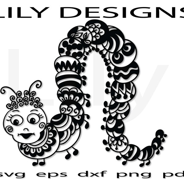 Caterpillar Svg - Etsy