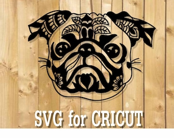 Pug SVG Peeking Dog DXF Puppy Canine Pug Breed K-9 Animal Pet - Etsy