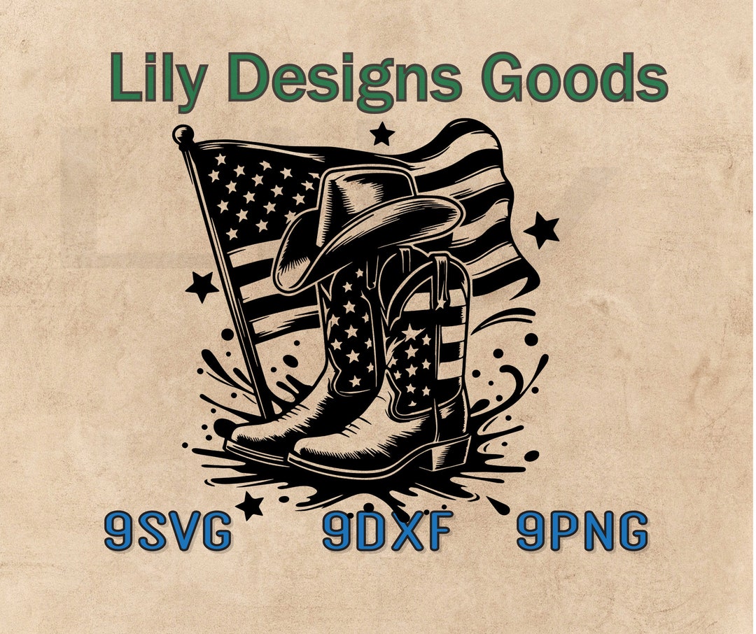 9 Cowboy Boots SVG - 9 Western Cut File With Decorative Spurs for ...