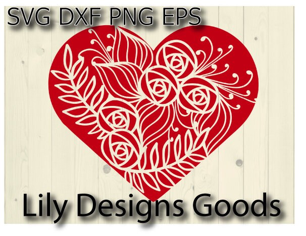 Heart With Rose Svg Rose Svg Heart Svg Love Svg Valentines - Etsy UK