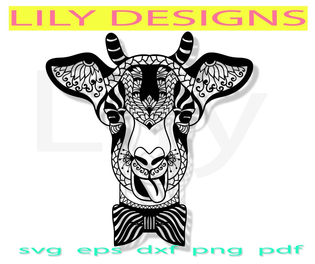 Goat Head Svg, Goat Svg, Goat Mandala Svg, Farm Animal Svg, Goat Cut ...