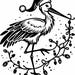 7 Santa Stork SVG – 7 Christmas Stork With Gifts and Lights, Festive ...