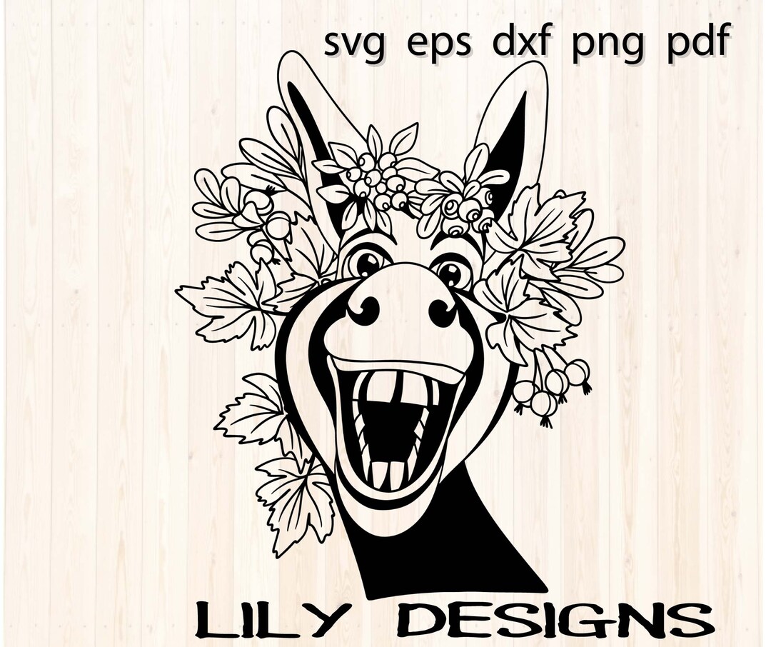 Donkey Face Svg, Donkey Clipart, Png, Dxf, Eps - Etsy