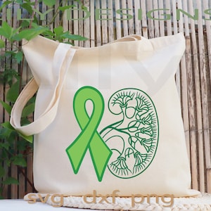 Green Ribbon Kidney Disease Svg Organ Donor World Kidney Day Transplant ...