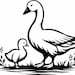 Goose and Gosling SVG 7 Cut File | Farm Animal Silhouette Art | Mother ...