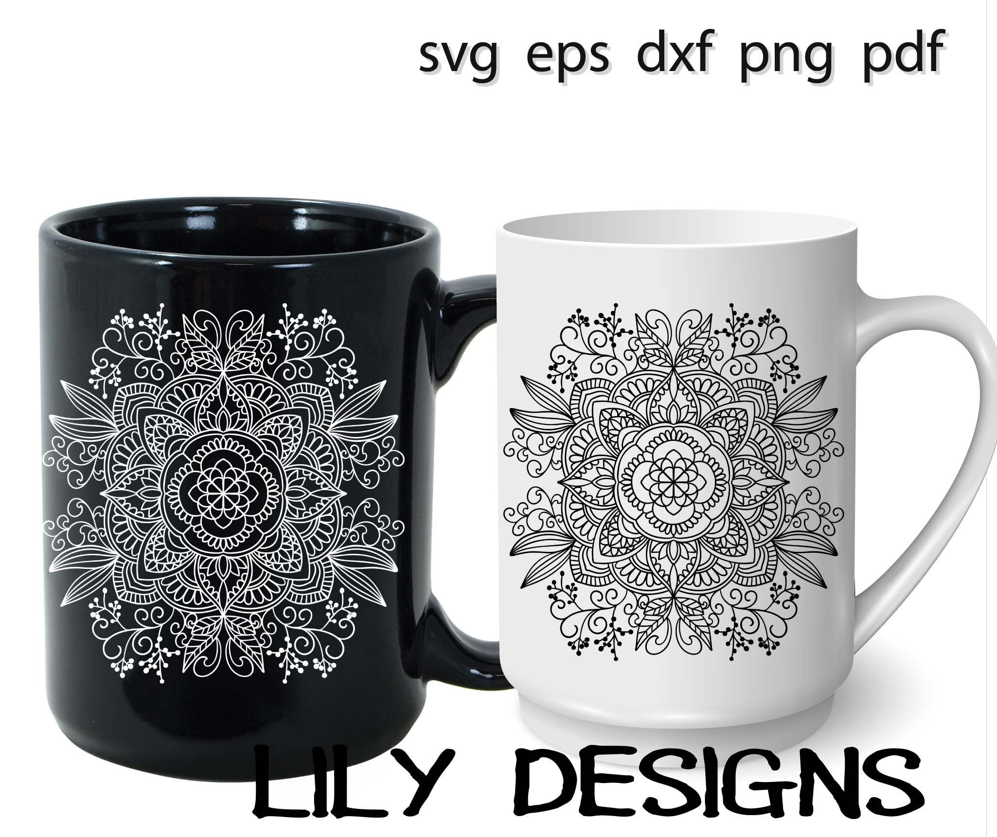 Mandala Svg / Dxf / Eps / Png Files / MANDELA / ZENTANGLE / INTRICATE ...