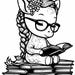8 Reading Giraffe SVG – 8 Book Lover Cut File – Educational Animal ...