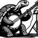 5 Musical Turtle Clipart – 5 Banjo PNG Silhouette – for Folk Art Lovers ...