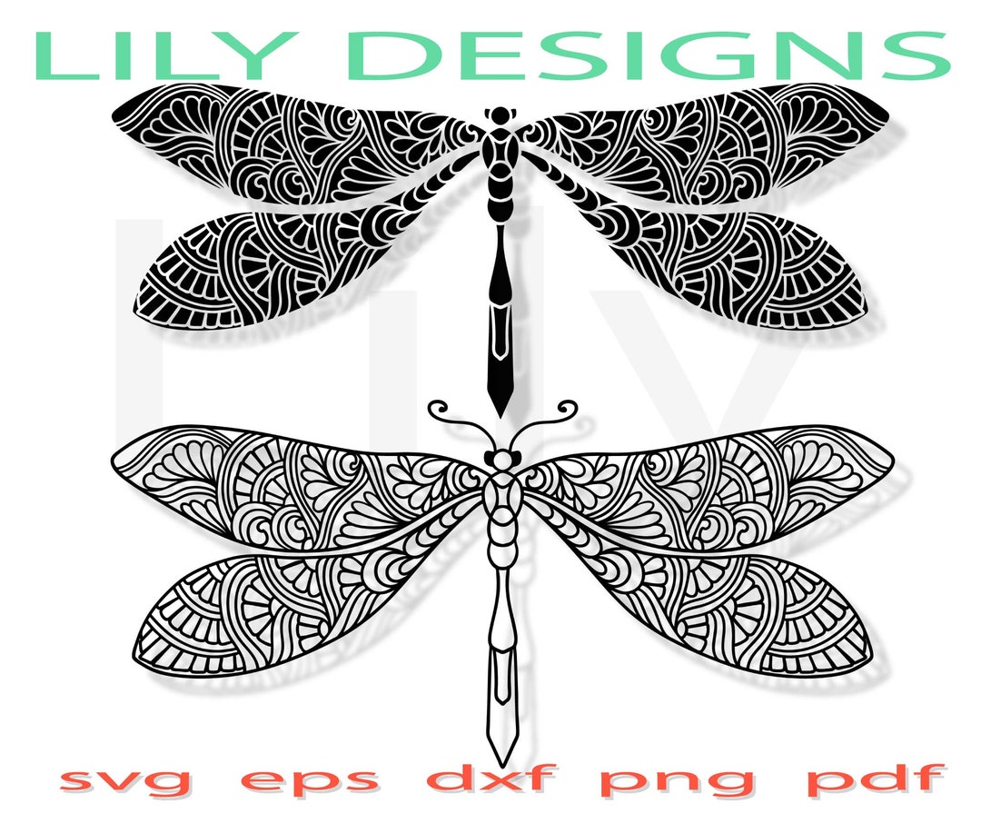 Dragonfly Mandala Svg - Etsy