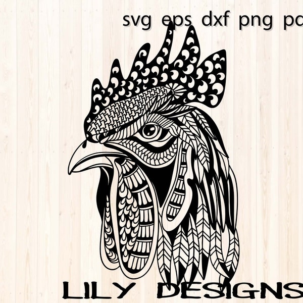 Rooster Cartoon Dxf File - Etsy