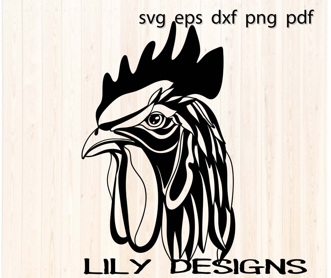 Rooster Svg Chicken Svg Farm Animal Svg Rooster Head Svg | Etsy