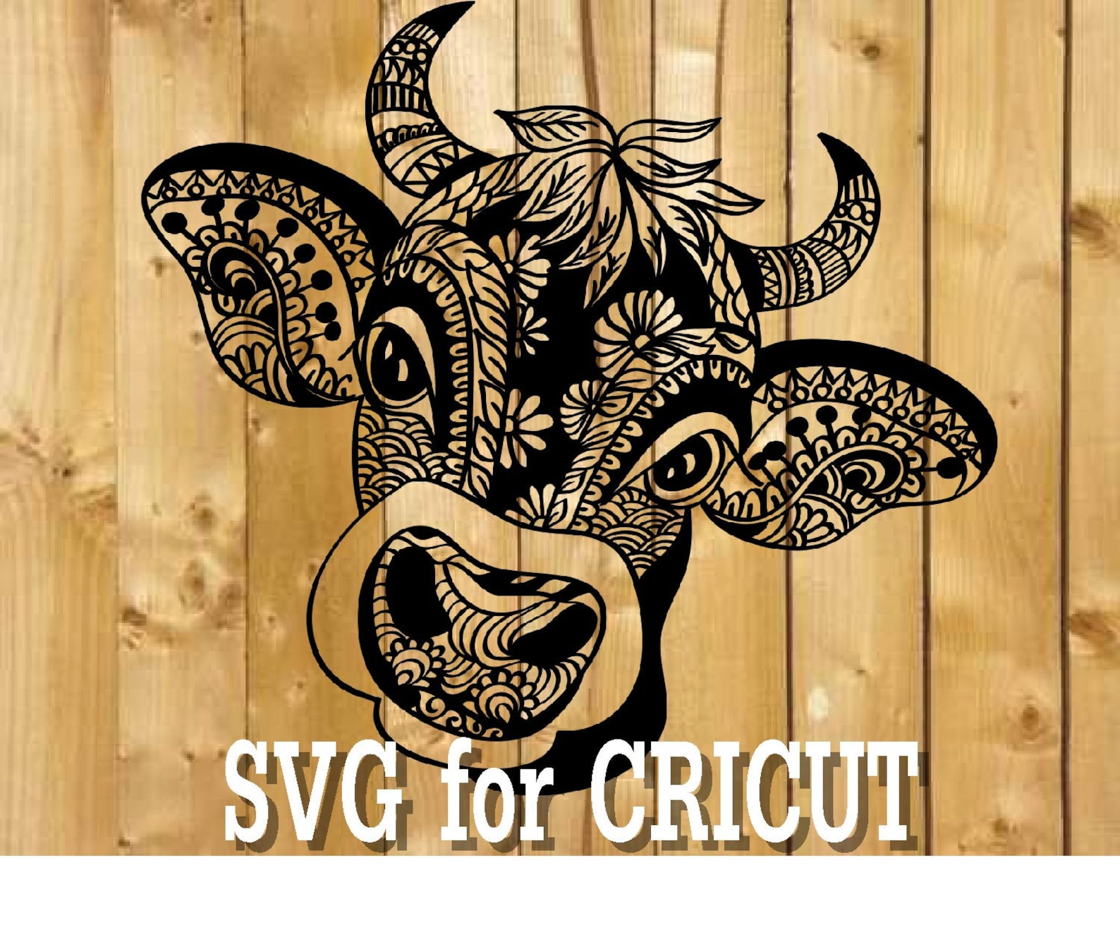 Cow Mandala Svg / Zentangle Cow Svg / Intricate Svg File / Cricut ...