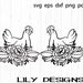 Hen and Flower SVG PNG DXF Files for Crafts Chicken Vector Graphic - Etsy