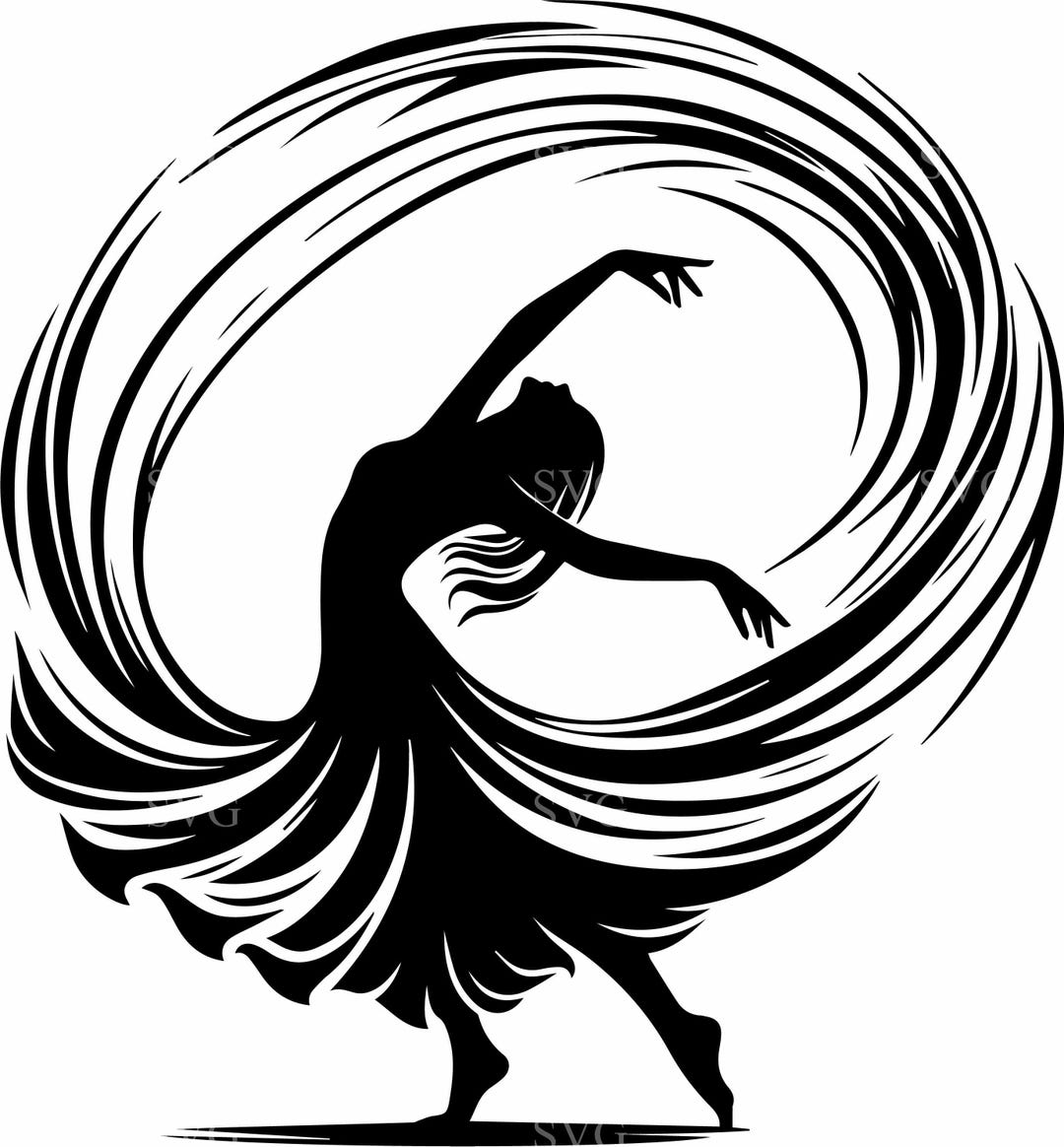 7 Graceful Dancer Silhouette – 7 Dance SVG Cut File – Cricut Design for ...