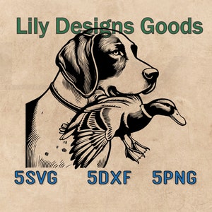Hunting Dog With Duck SVG Cut File Bundle Perfect for Cricut ...