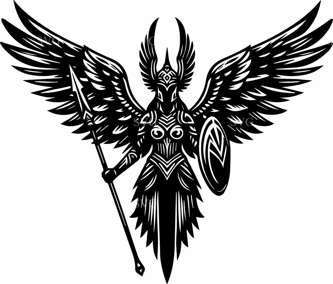 4 Warrior Goddess SVG, Female Cut File Spear, Powerful Mythical Woman ...