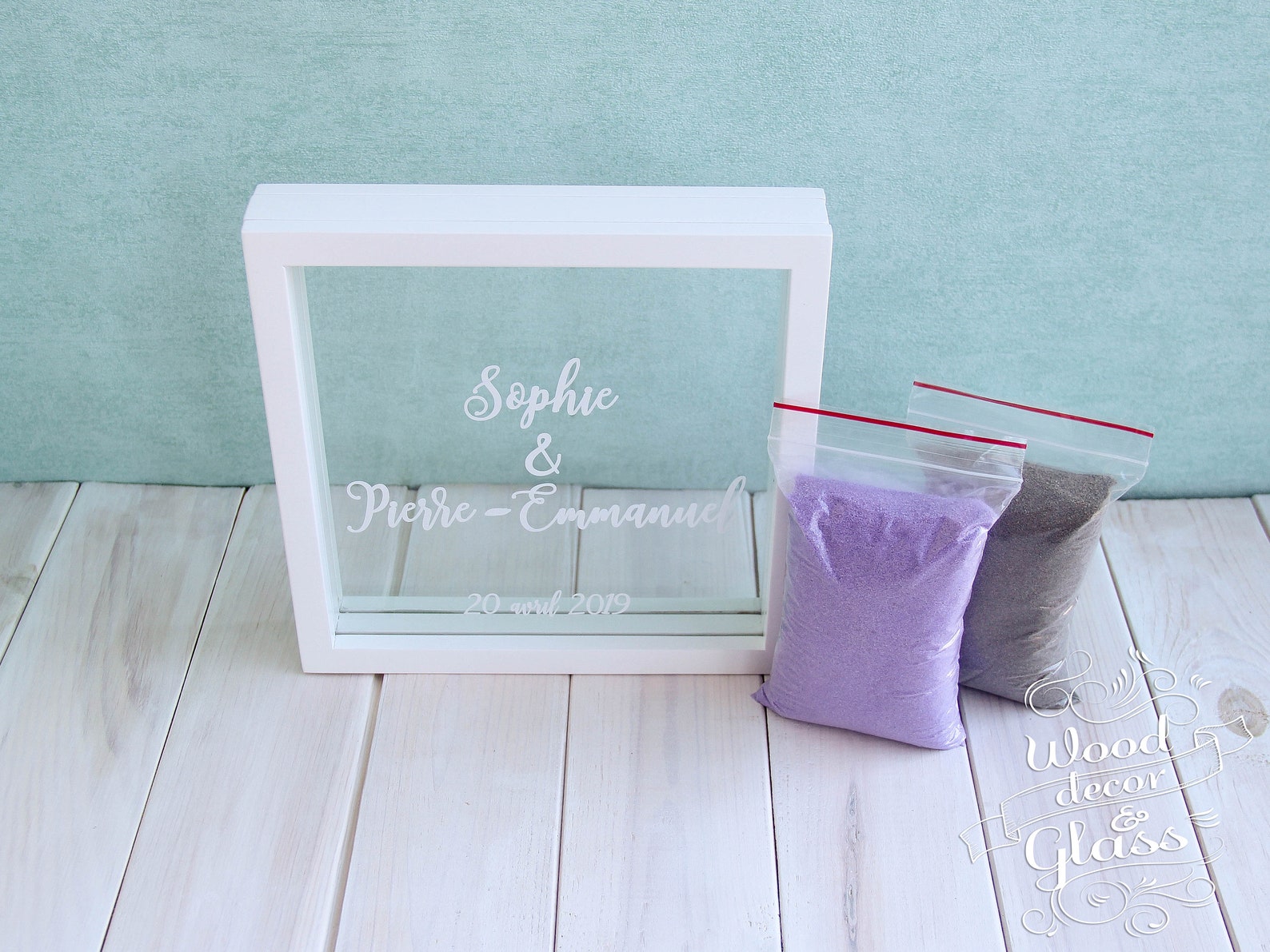 Personalized Wedding Sand Ceremony Photo Frame With Sand - Unity Sand ...