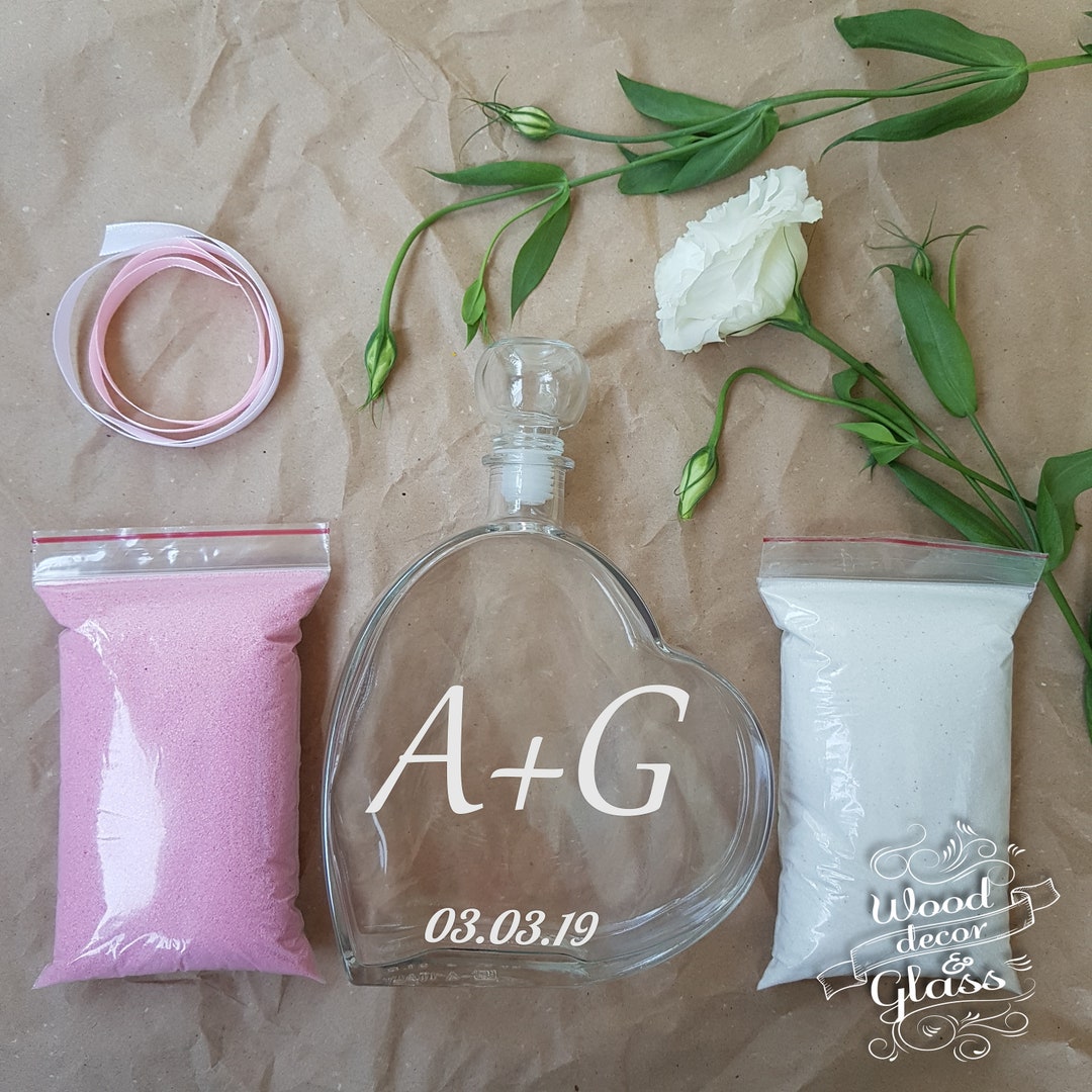 Personalized Wedding Sand Ceremony Vase With Sand -unity Sand Ceremony ...