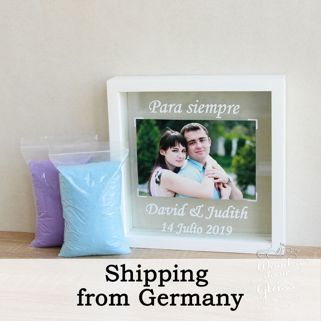 Wedding Sand Ceremony Photo Frame With Sand - Unity Sand Ceremony With ...