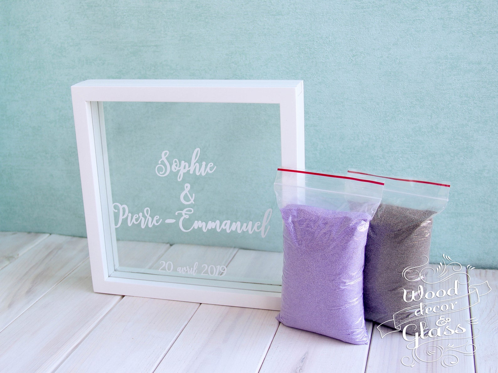 Personalized Wedding Sand Ceremony Photo Frame With Sand - Unity Sand ...