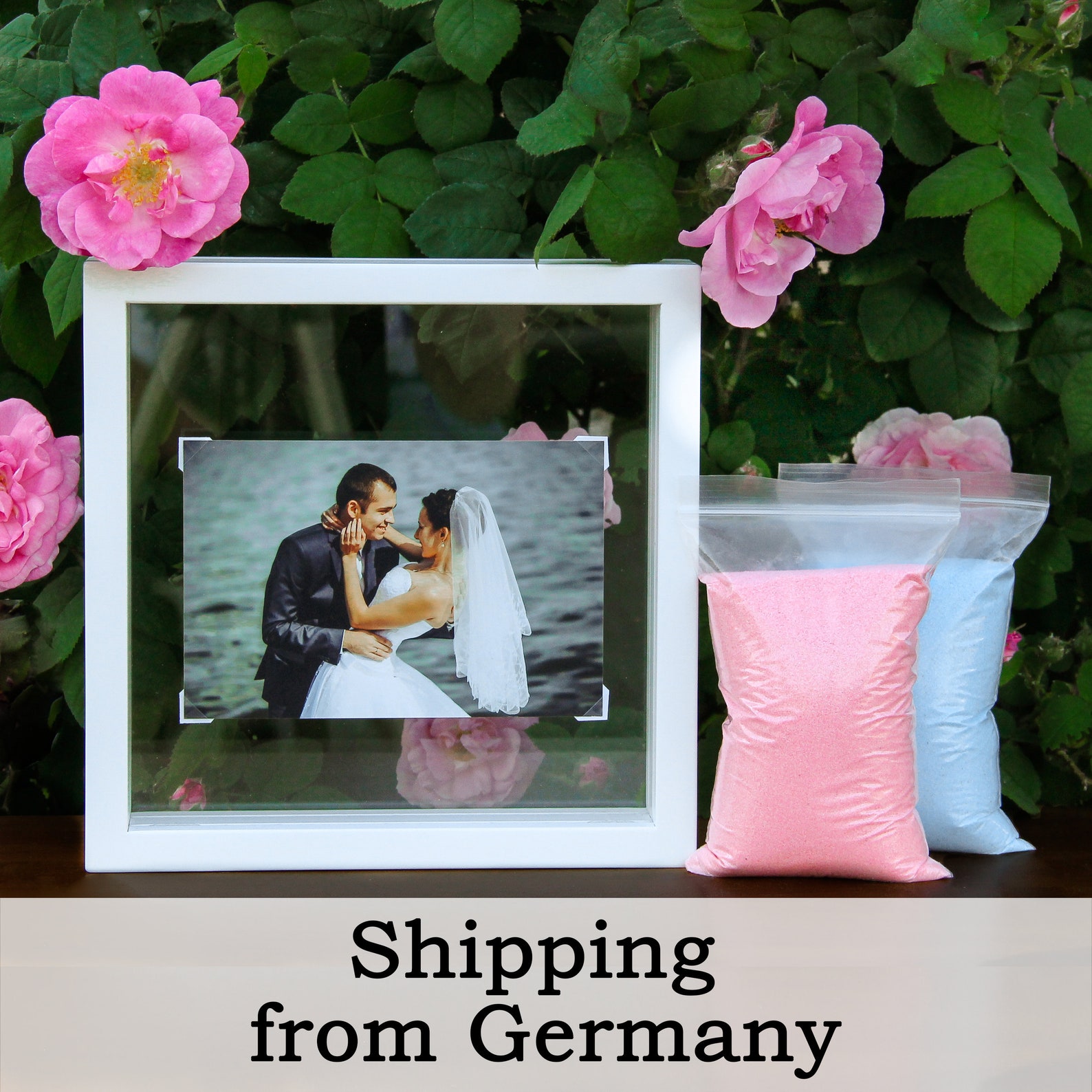 Wedding Sand Ceremony Photo Frame With Sand Unity Sand - Etsy
