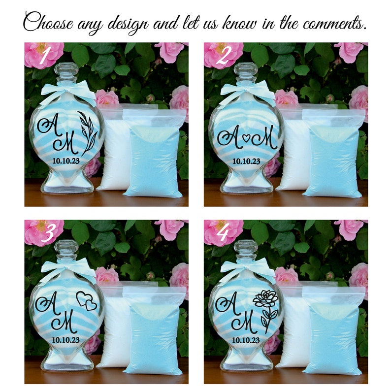Sand Ceremony Set / Wedding Set / Unity Sand Ceremony / Heart Bottle ...
