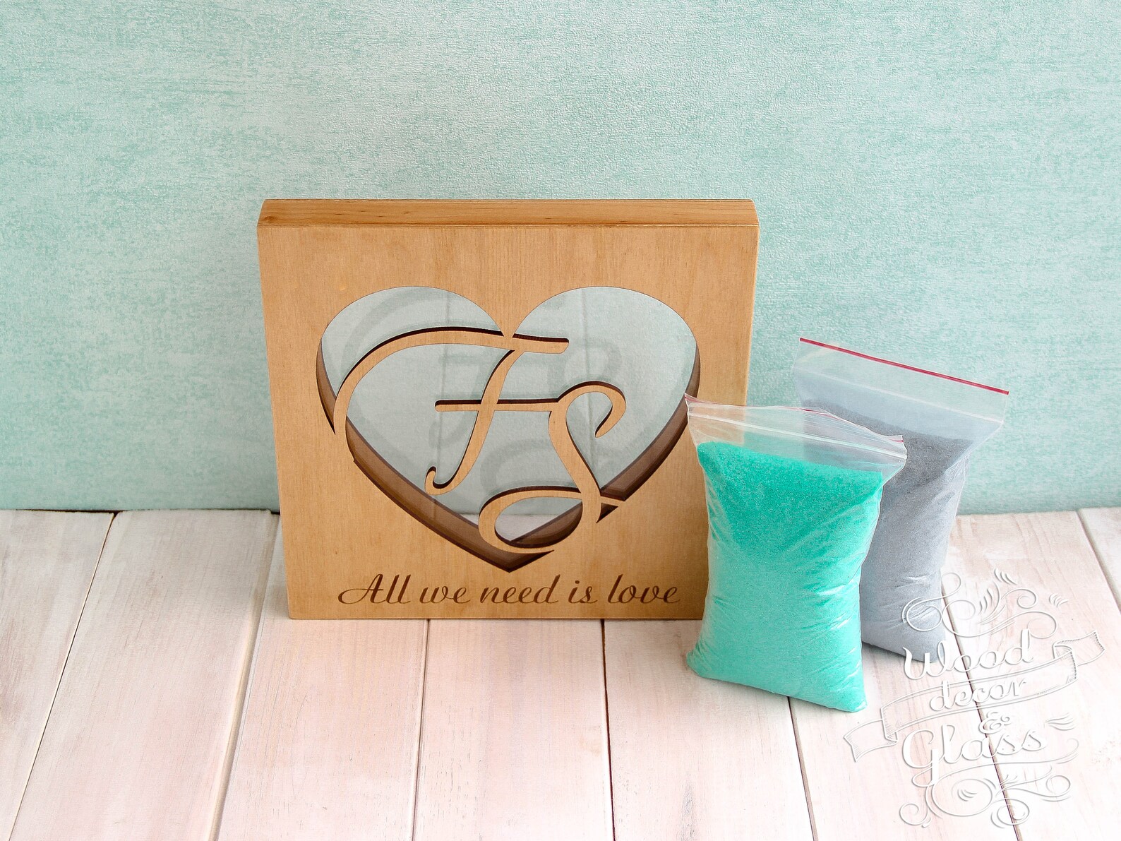 Personalized Wedding Sand Ceremony Set - Personalized Unity Sand ...