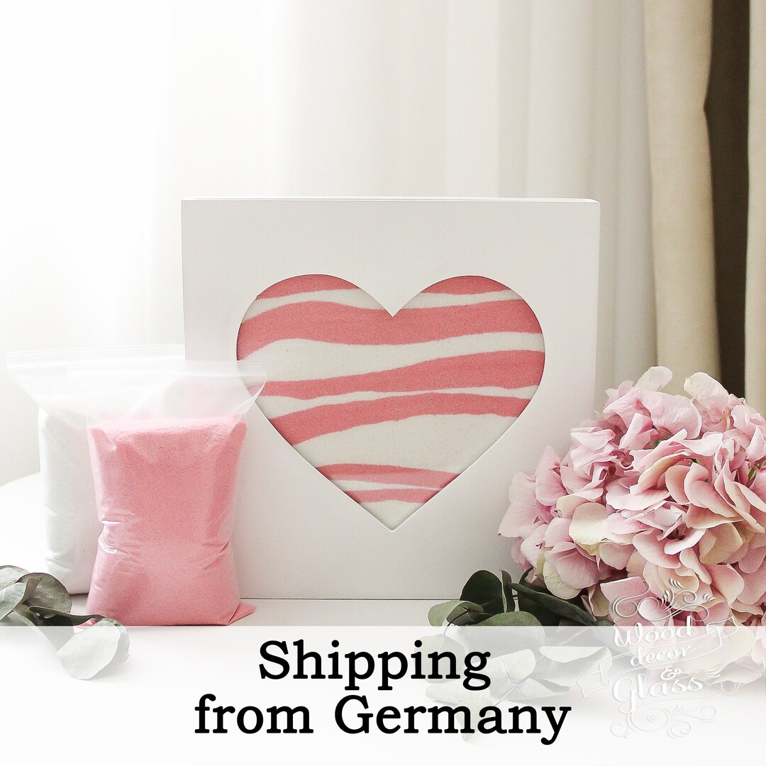 Wedding Sand Ceremony Heart Frame With Sand-unity Sand Ceremony Set ...