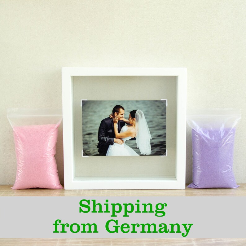 Wedding Sand Ceremony Photo Frame With Sand Unity Sand - Etsy