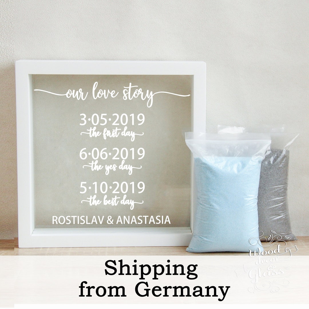 Wedding Sand Ceremony Frame With Sand - Unity Sand Ceremony With Sand ...