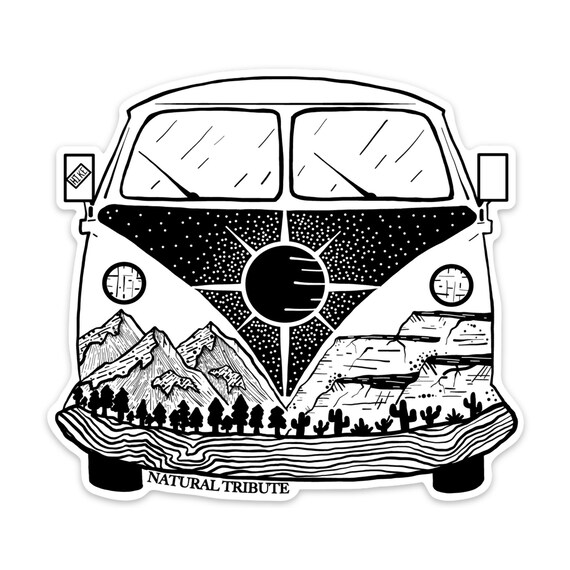 Adventure Bus Sticker Bus Sticker VW Sticker VW Bus Nature - Etsy