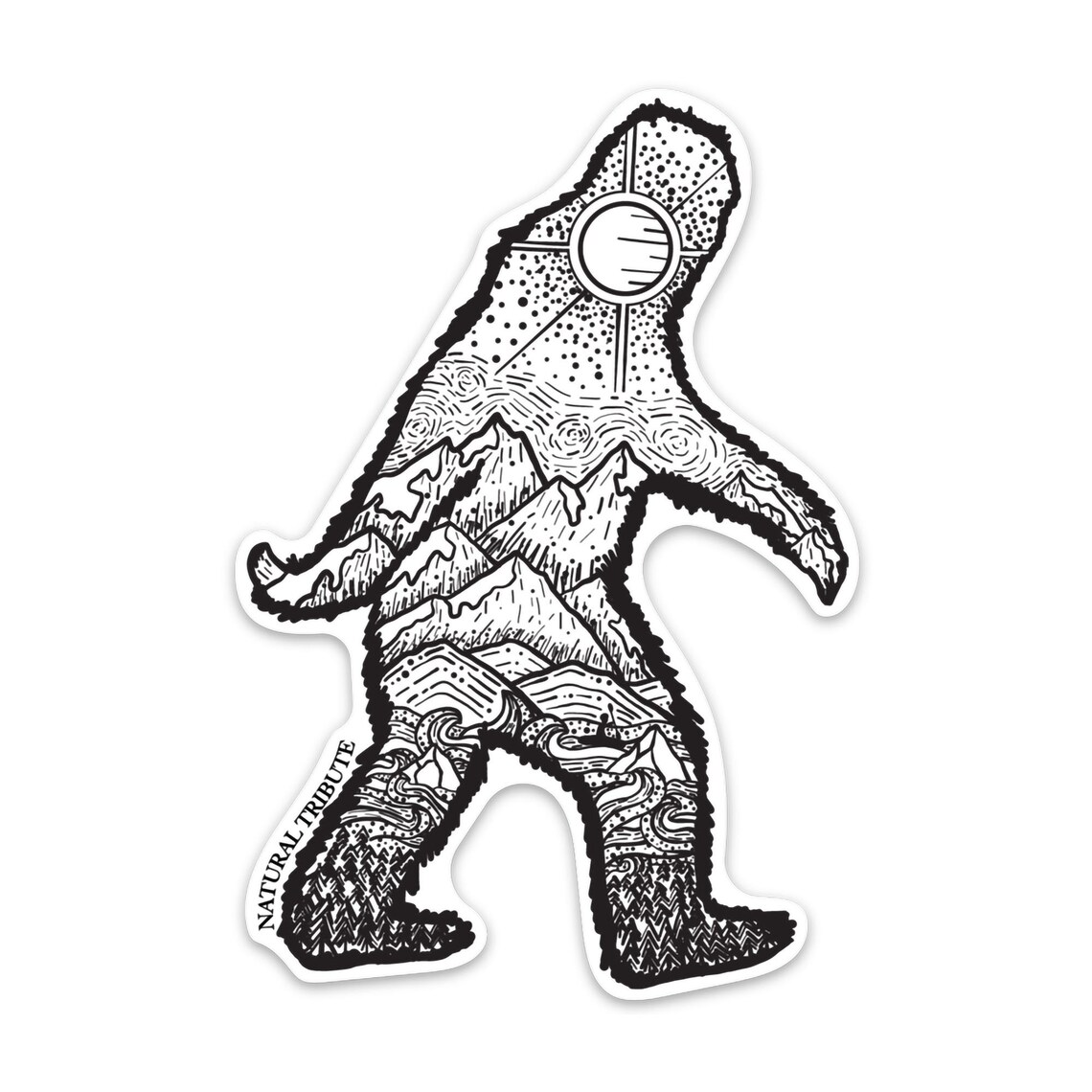 Bigfoot Sticker Sasquatch Sticker Bigfoot Decal Nature - Etsy Australia
